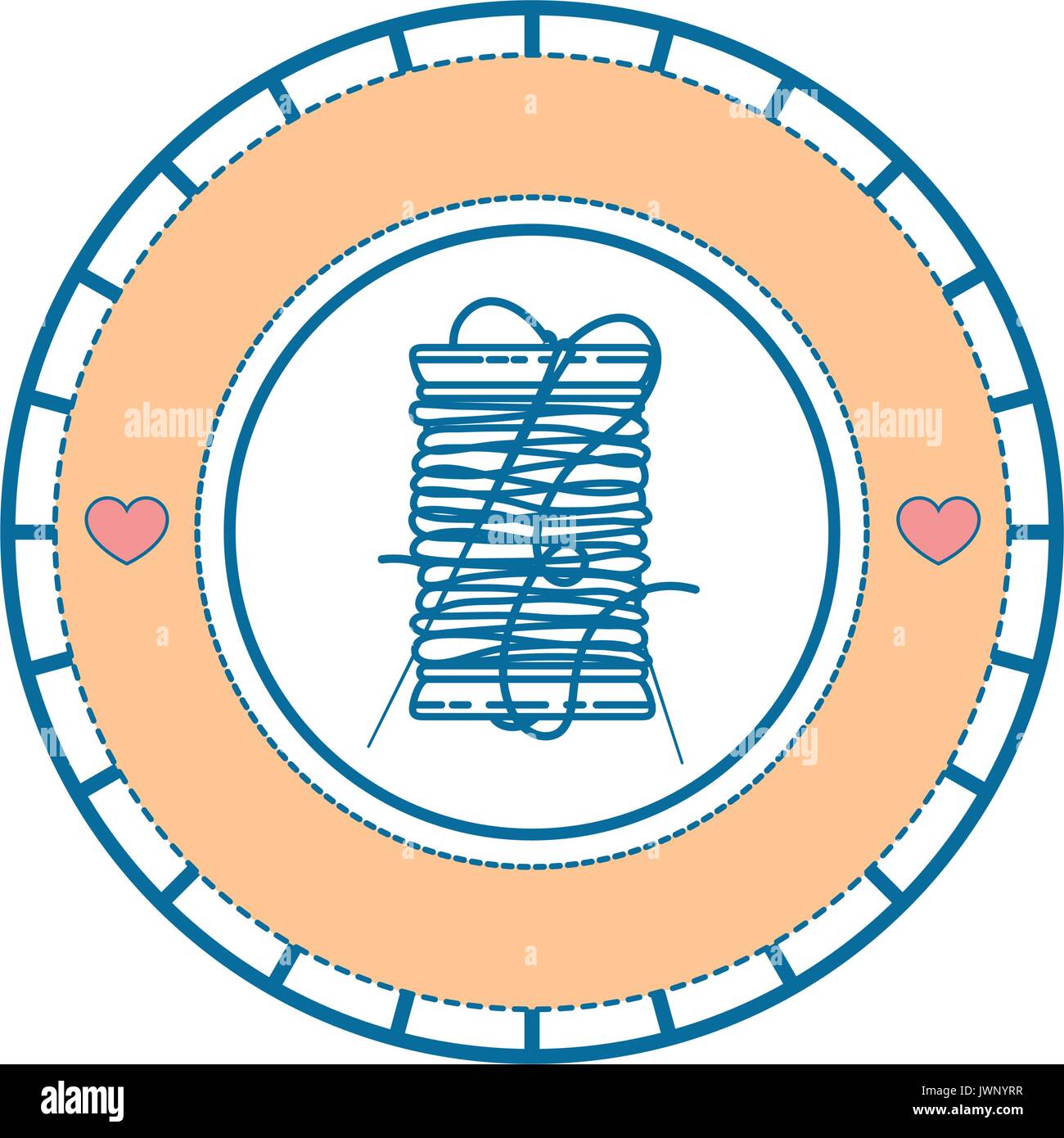Needle and wool icon vector illustration graphic design Stock Vector ...