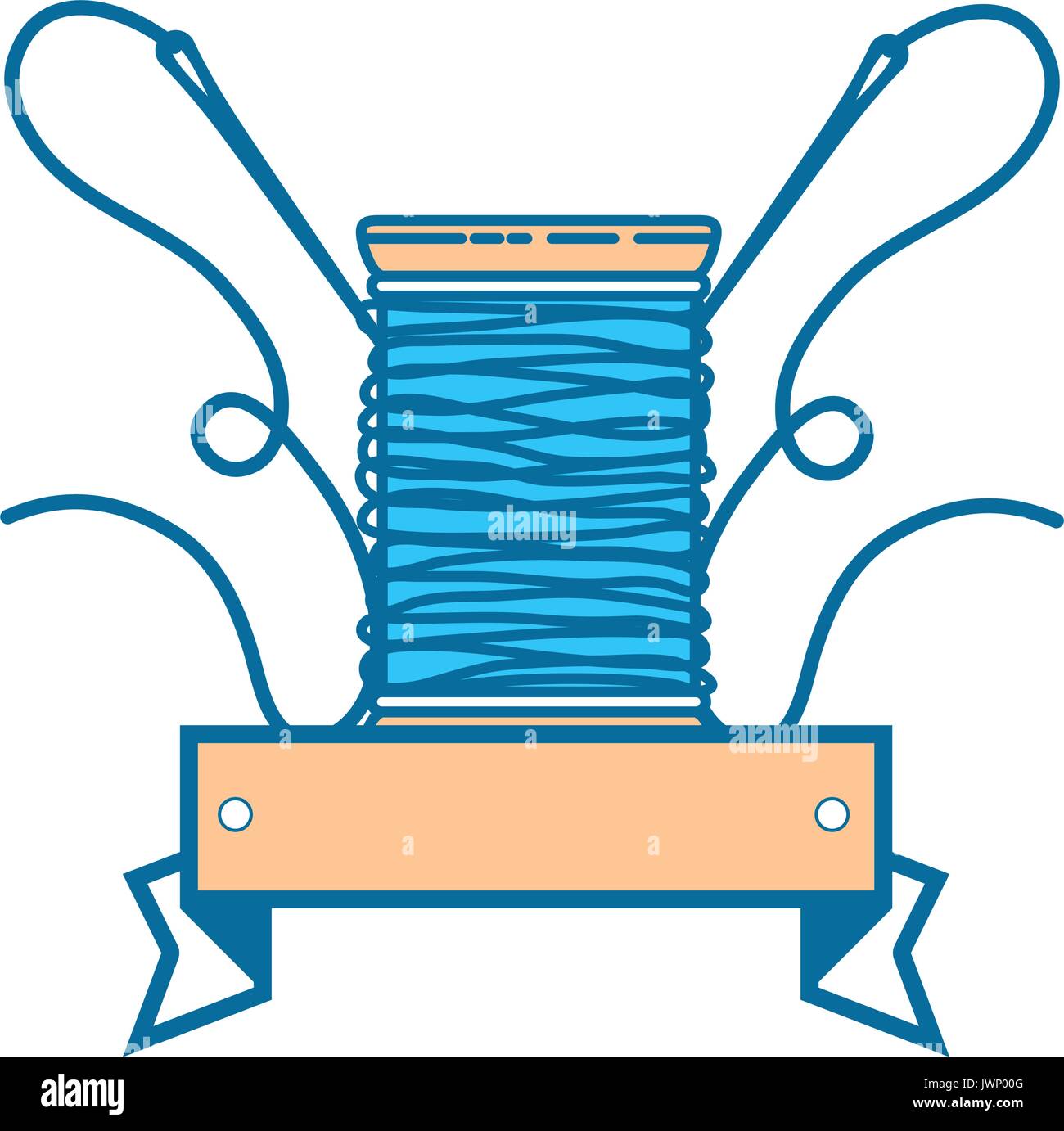 Needle and wool icon vector illustration graphic design Stock Vector ...