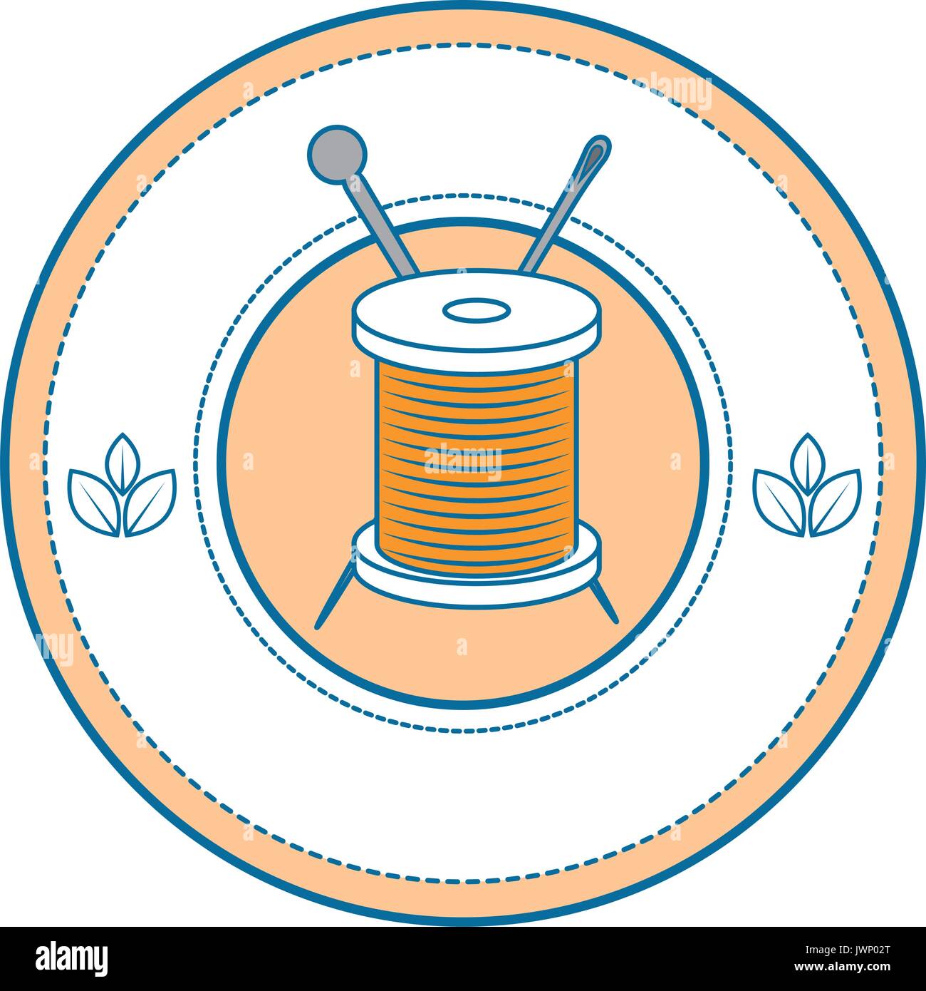 Needle and wool icon vector illustration graphic design Stock Vector ...