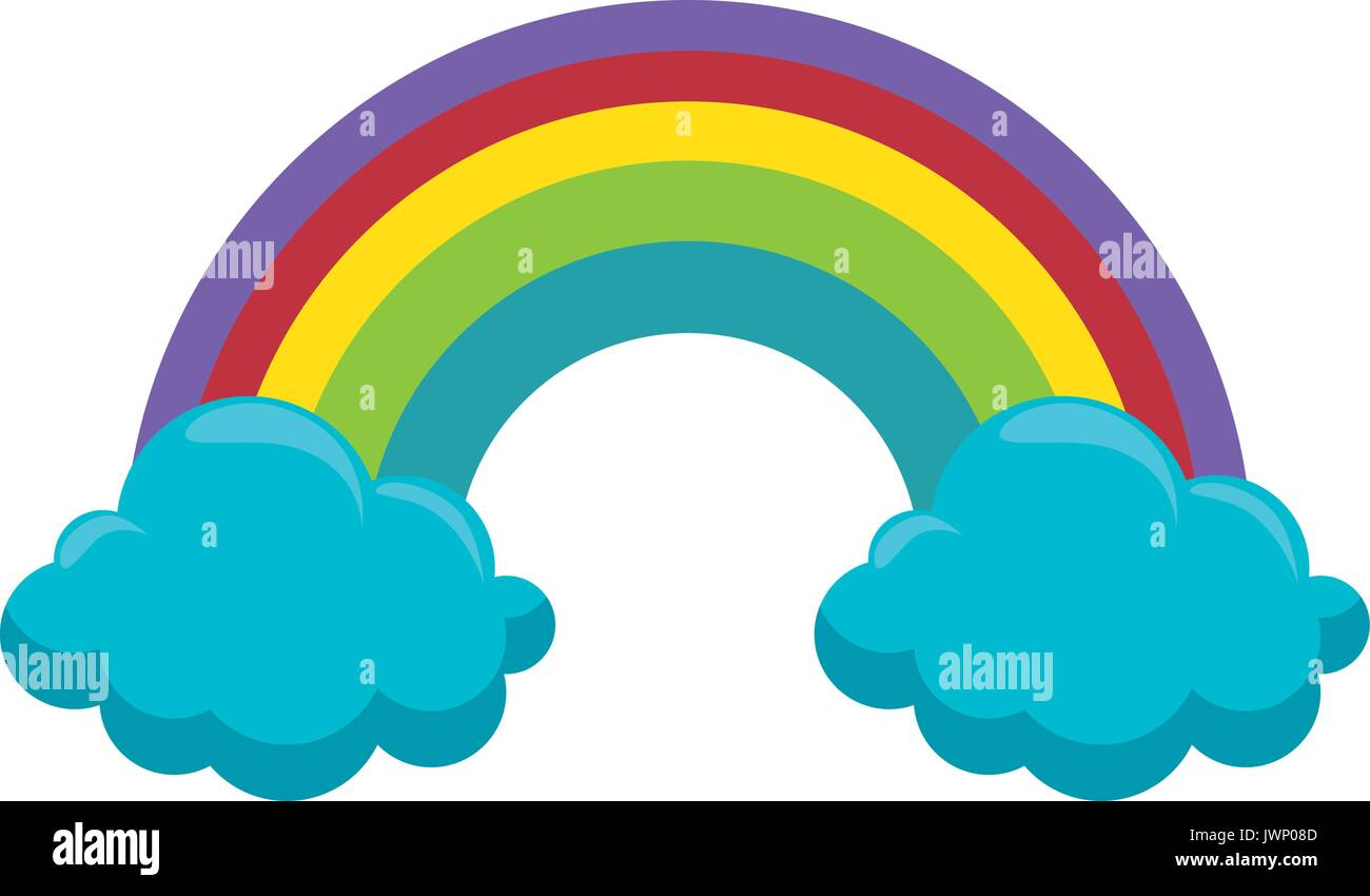 Beautiful rainbow cartoon icon vector illustration graphic design Stock ...