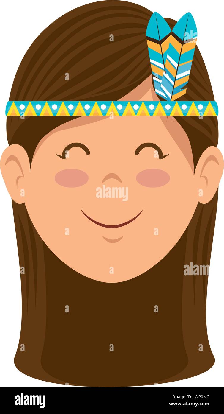 Hippie woman cartoon icon vector illustration graphic design Stock ...