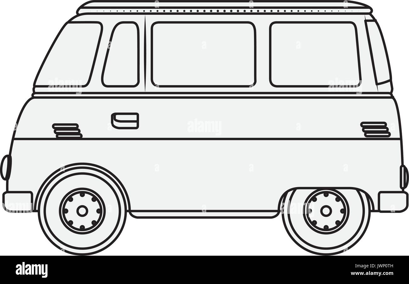 hippie van icon over white background vector illustration Stock Vector ...