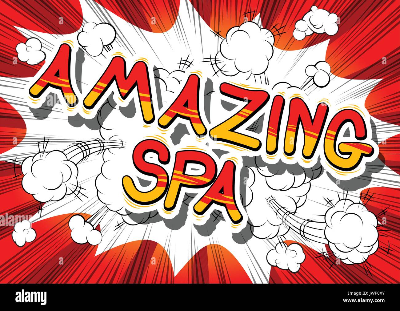 Amazing Spa - Comic book style phrase on abstract background Stock ...