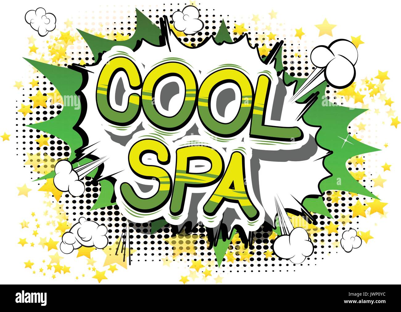 Cool Spa - Comic book style phrase on abstract background Stock Vector ...