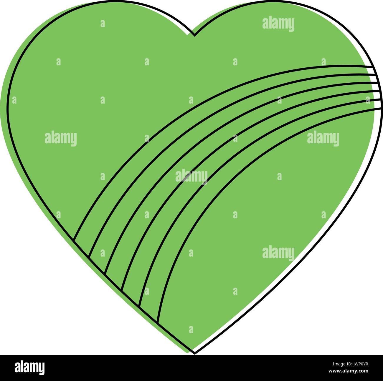 heart with stripes icon over white background vector illustration Stock ...