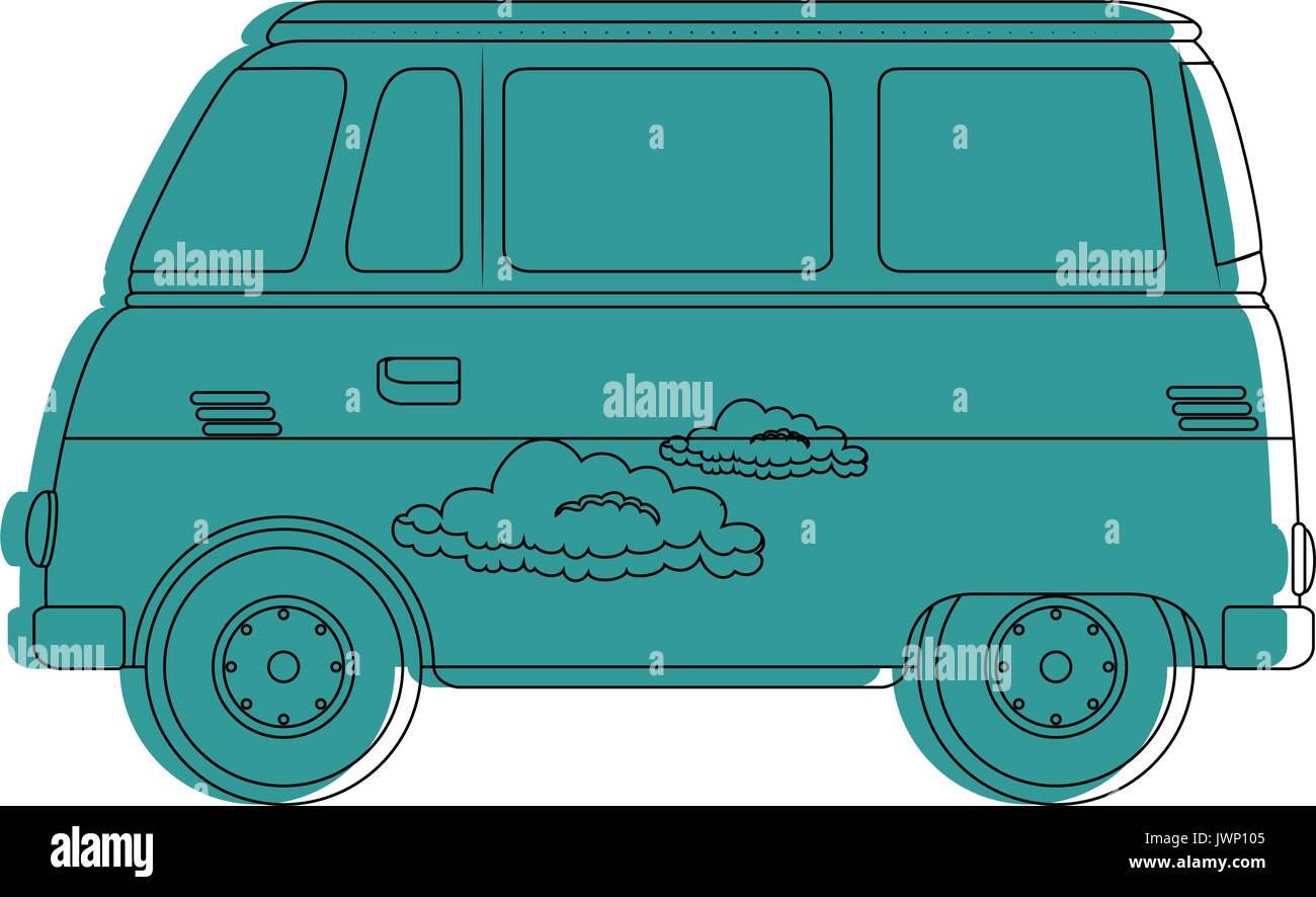hippie van icon over white background vector illustration Stock Vector ...