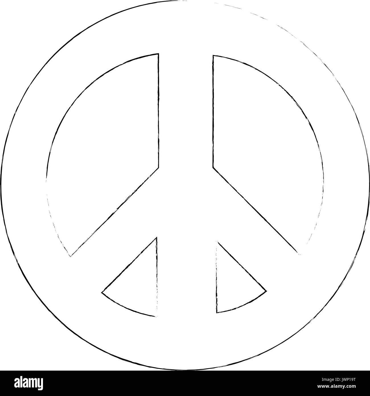 peace sign icon over white background vector illustration Stock Vector ...