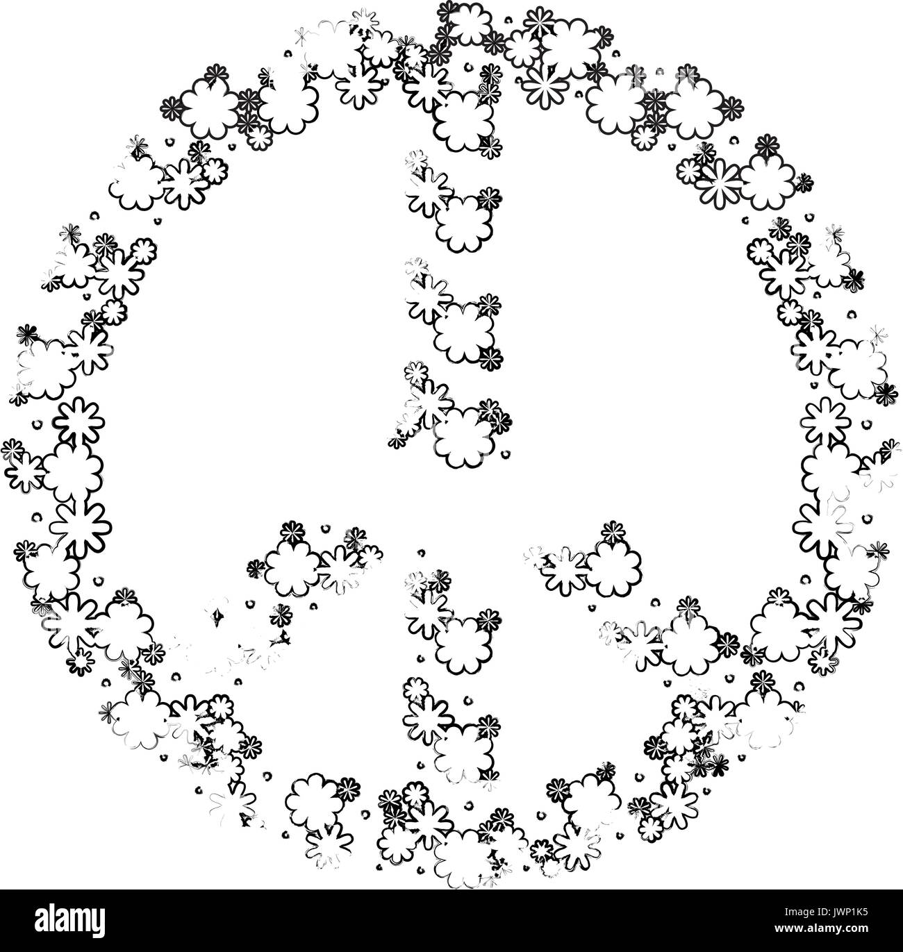 Hippie peace symbol icon vector illustration graphic design Stock ...