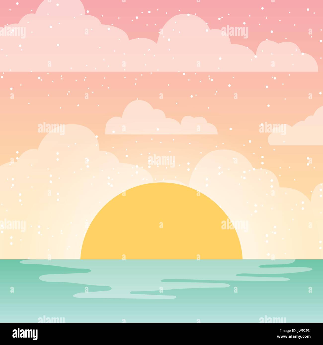 Warm landscape scenic scenery view Stock Vector Images - Alamy