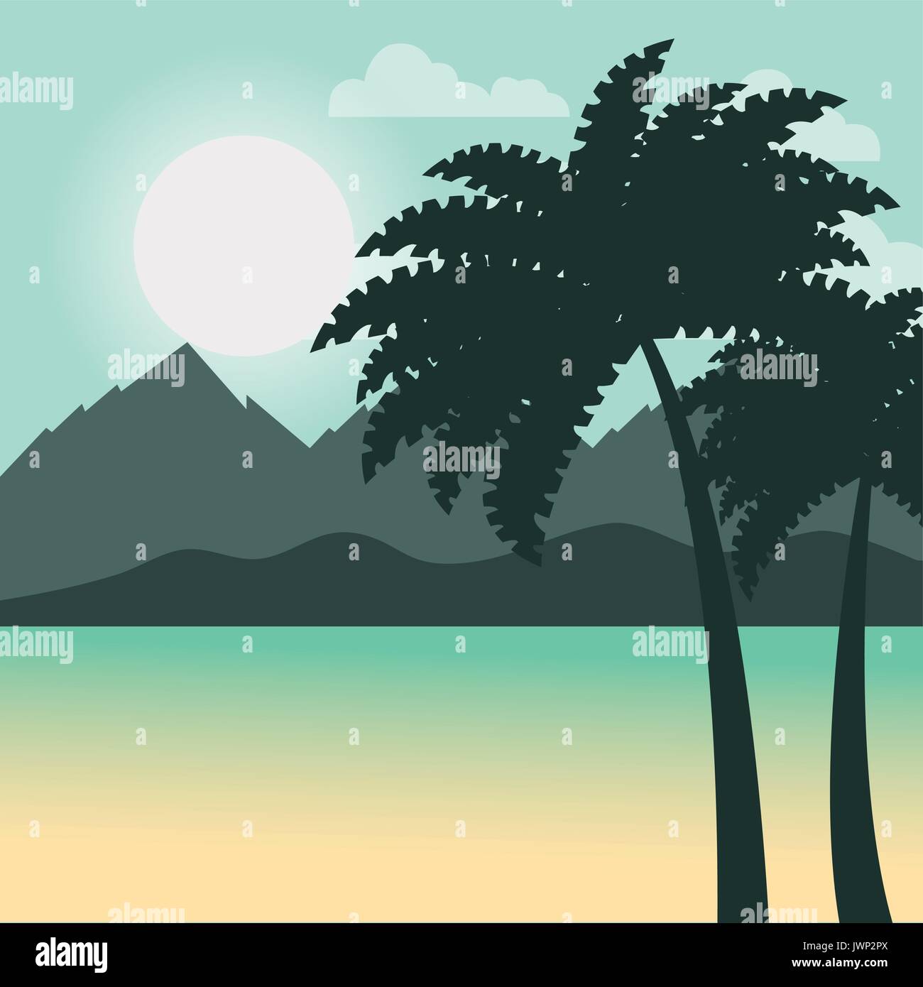 Relaxing cold landscape Stock Vector Image & Art - Alamy