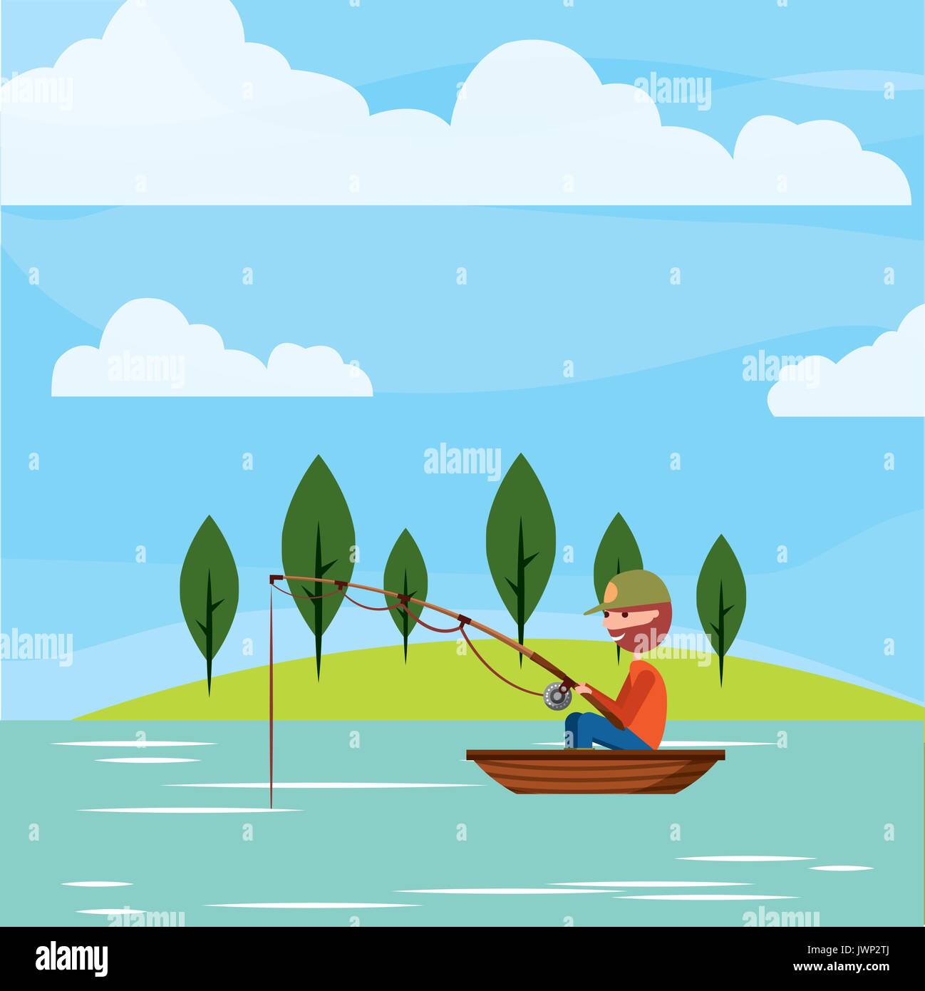 Happy senior man learning Stock Vector Images - Alamy