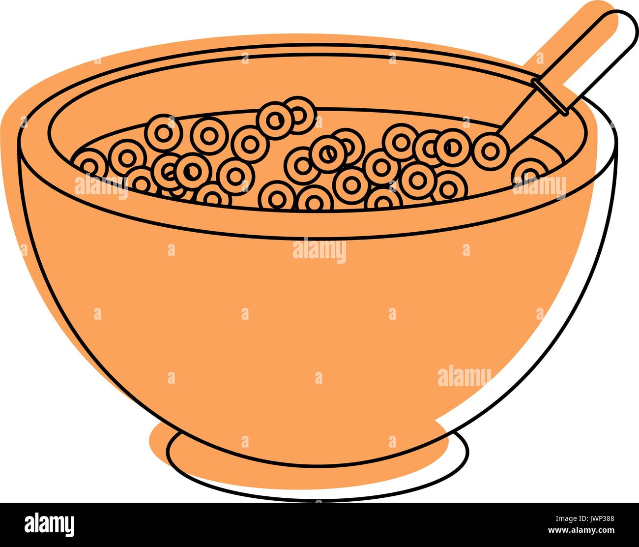 cereal bowl icon over white background vector illustration Stock Vector ...