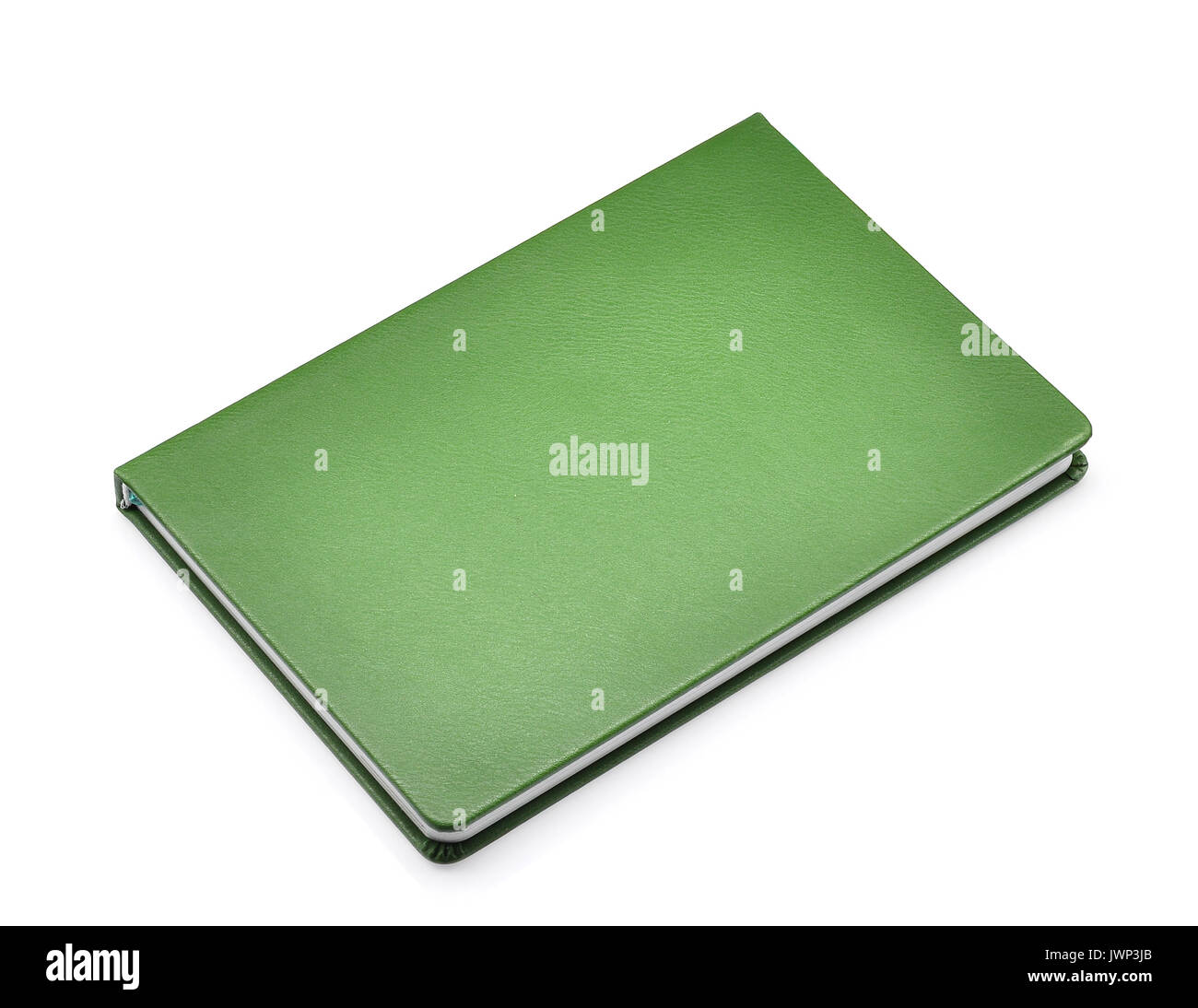 green notebook isolated on whtie background Stock Photo - Alamy