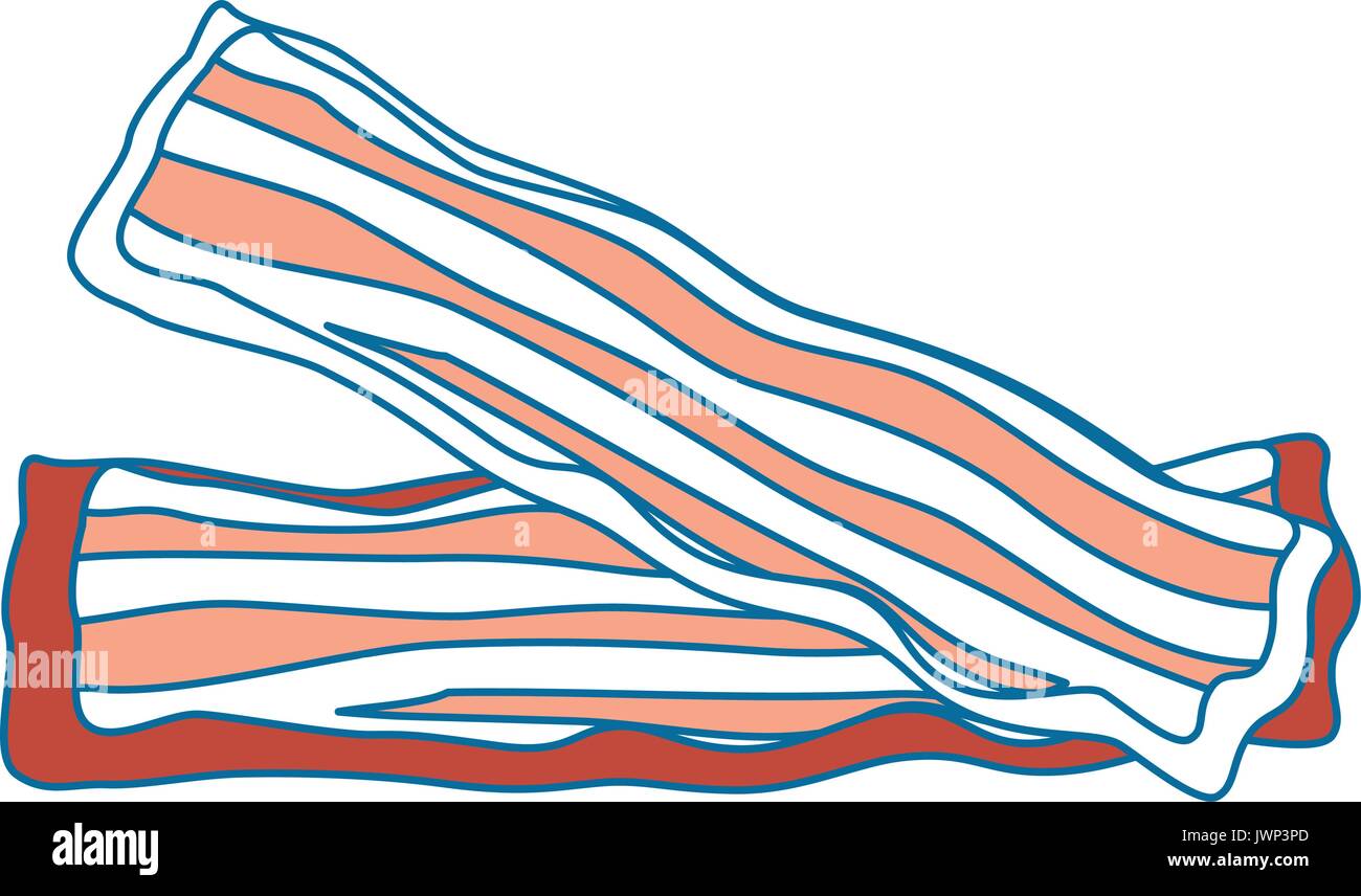 bacon stripes icon over white background vector illustration Stock ...