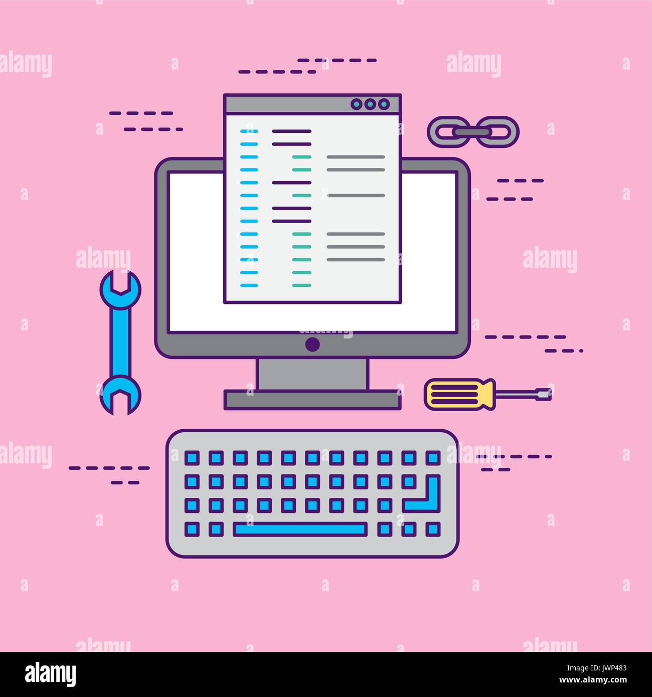 Develop computer codes Stock Vector Image & Art - Alamy