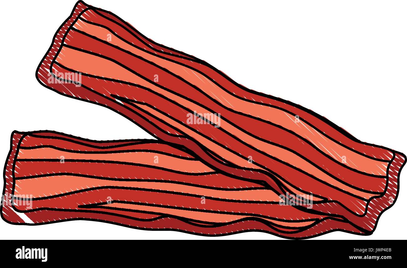 bacon stripes icon over white background vector illustration Stock ...