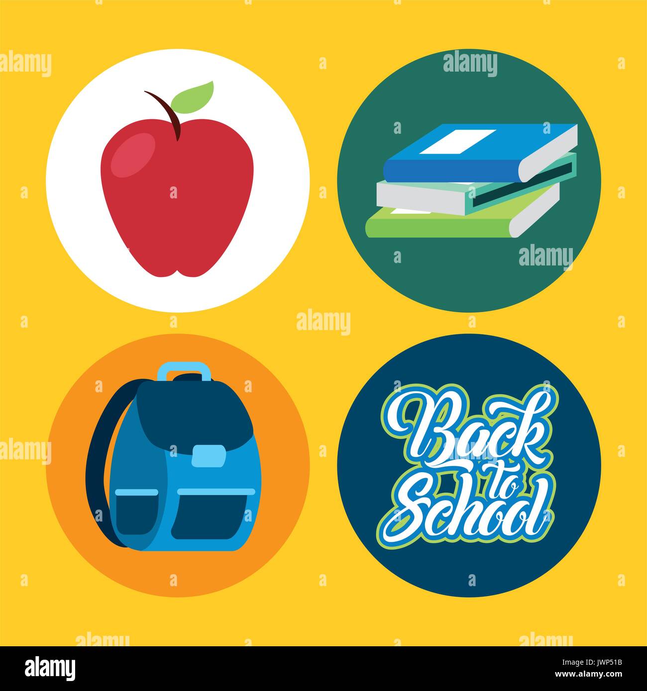icon set back to school Stock Vector Image & Art - Alamy