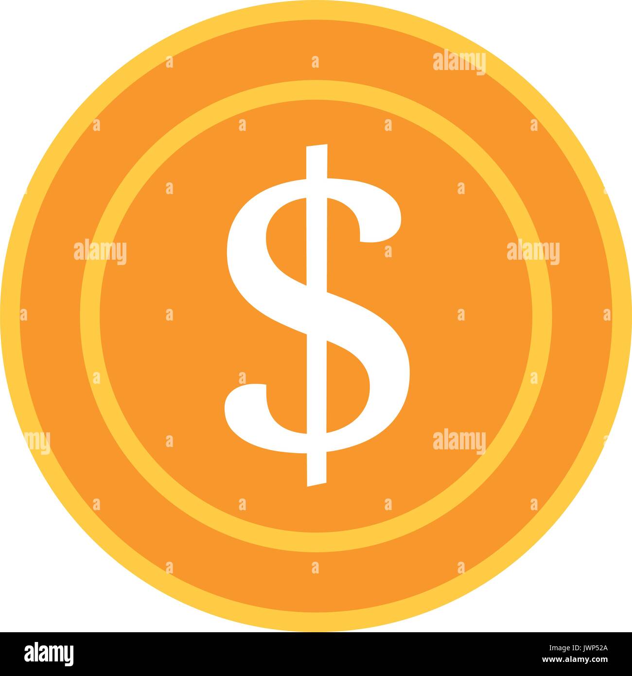 money coin icon over white background vector illustration Stock Vector ...