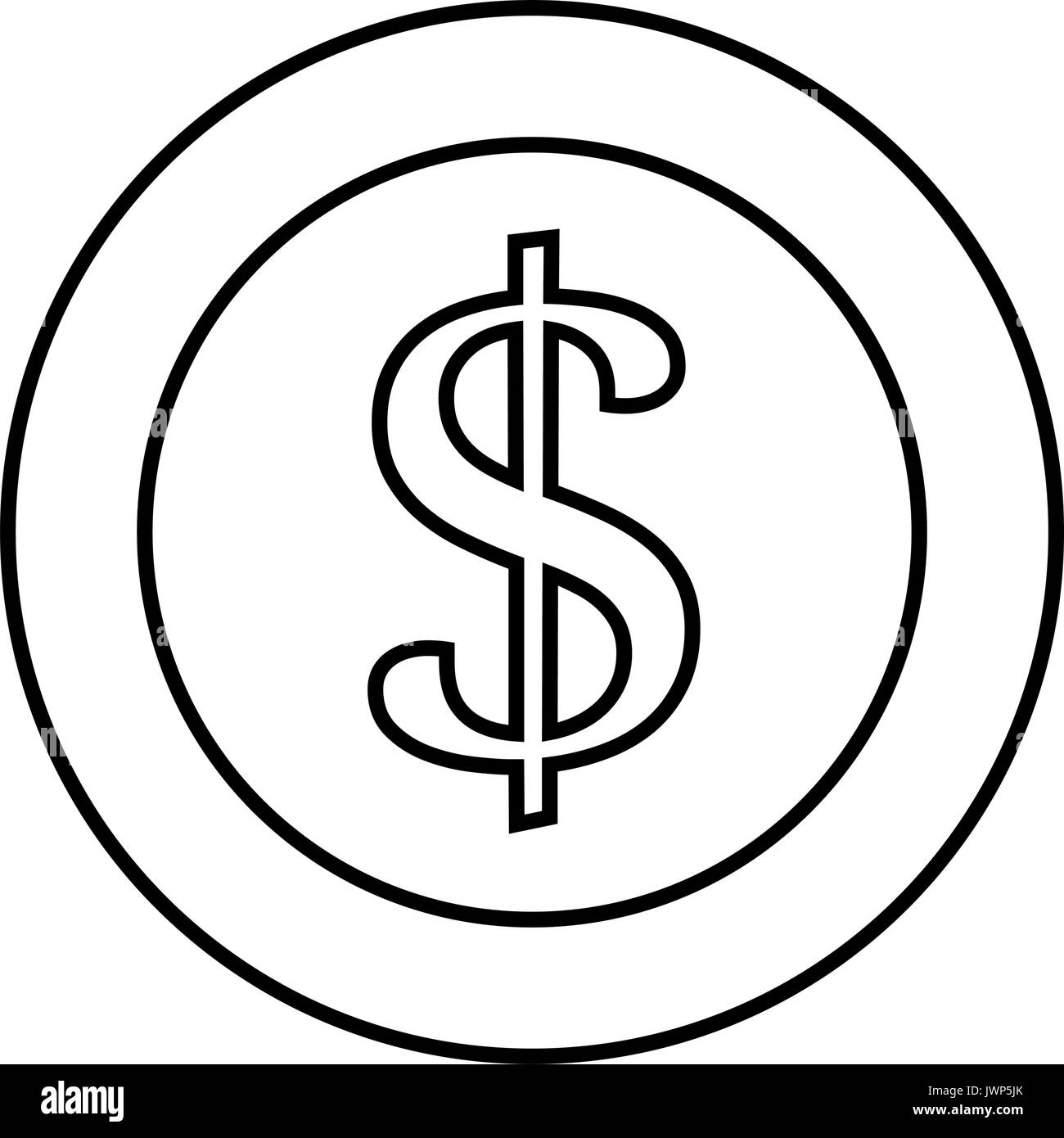 money coin icon over white background vector illustration Stock Vector ...