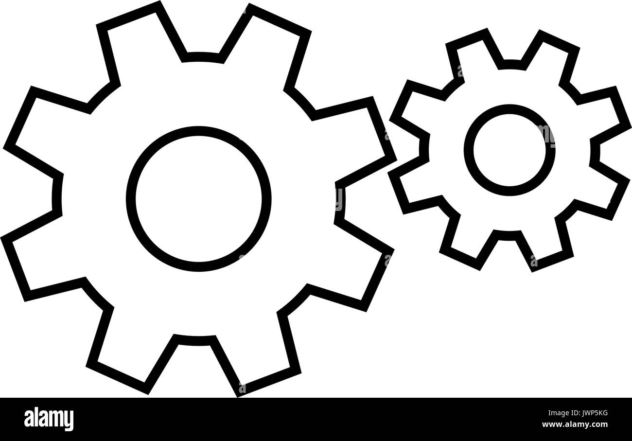 gear wheels icon over white background vector illustration Stock Vector ...