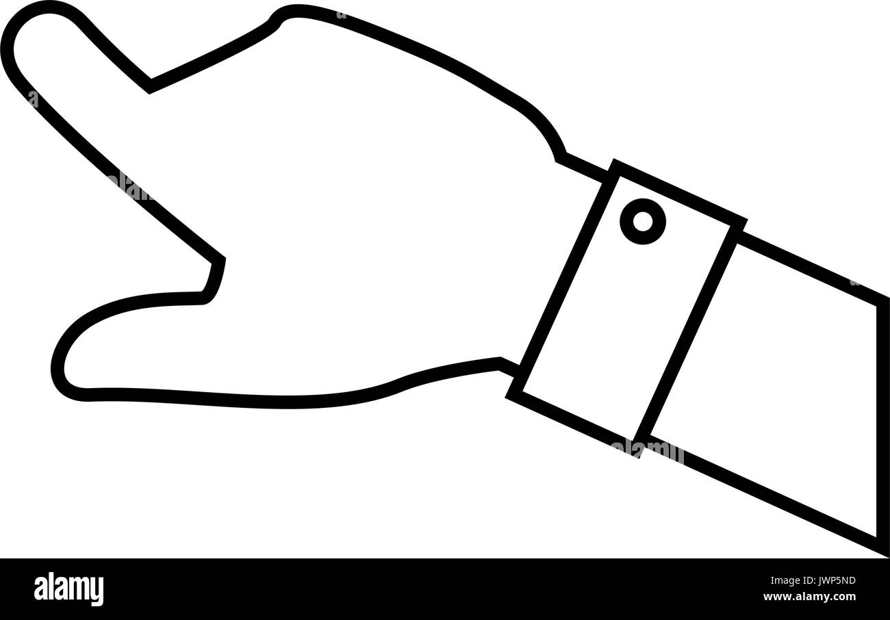 human hand pointing icon over white background vector illustration ...