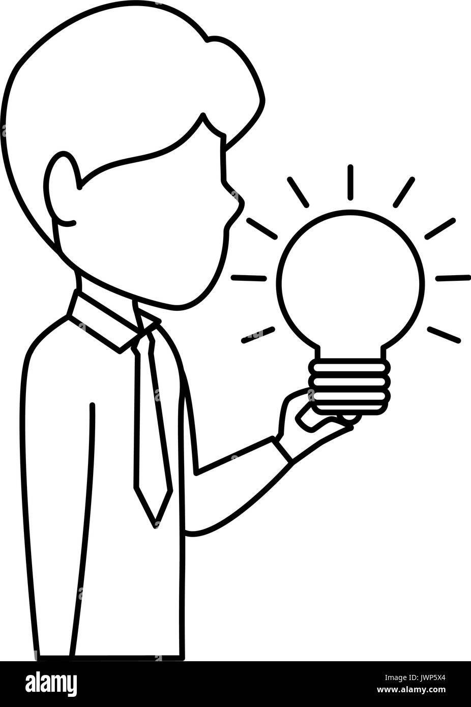 Executive person with idea icon vector illustration graphic design ...