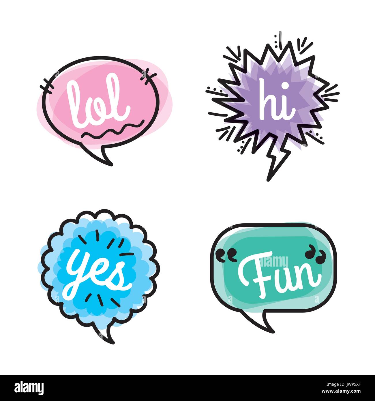 icon set pop art comics Stock Vector Image & Art - Alamy