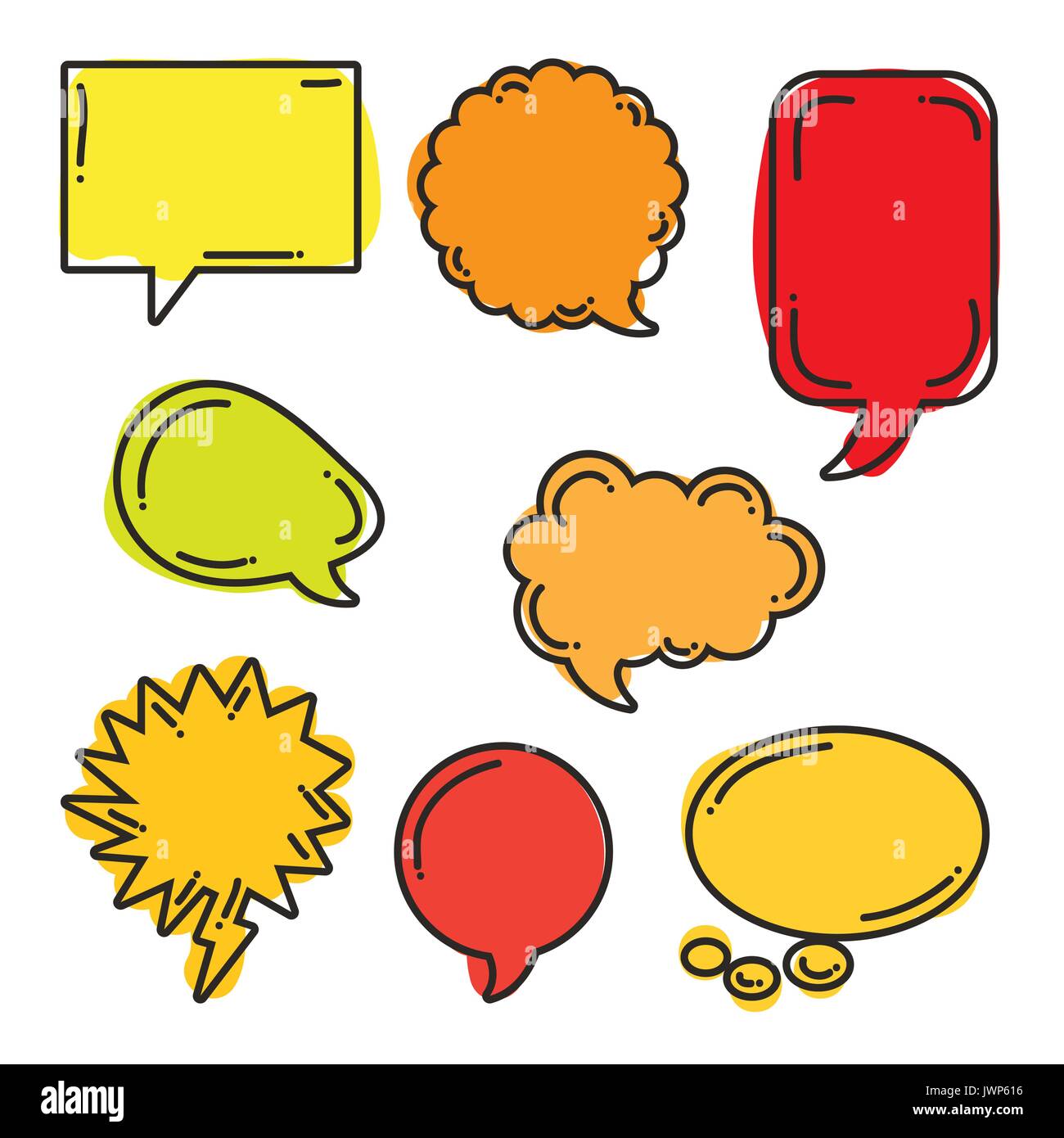 icon set pop art comics Stock Vector Image & Art - Alamy