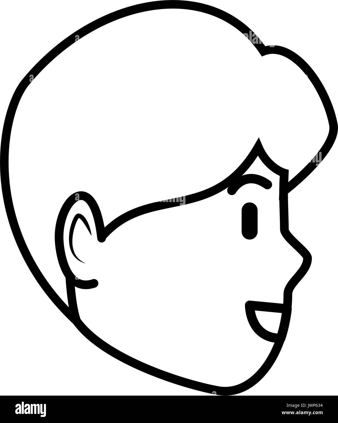 Man profile cartoon icon vector illustration graphic design Stock ...
