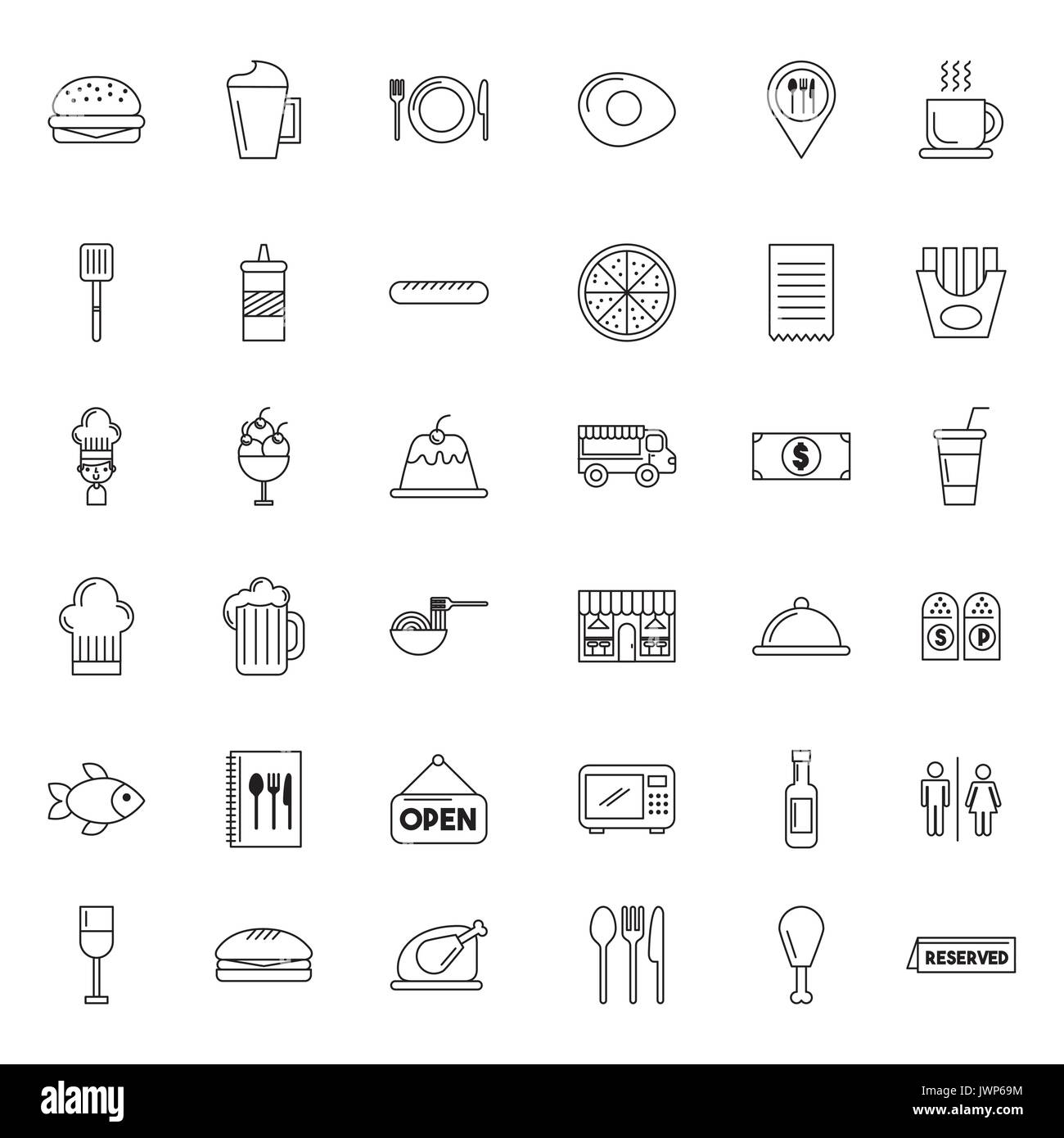 Colorful fast food restaurant Black and White Stock Photos & Images - Alamy