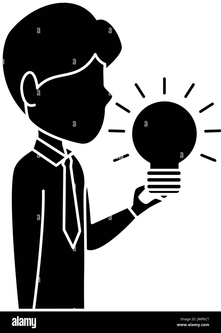 Executive person with idea icon vector illustration graphic design ...