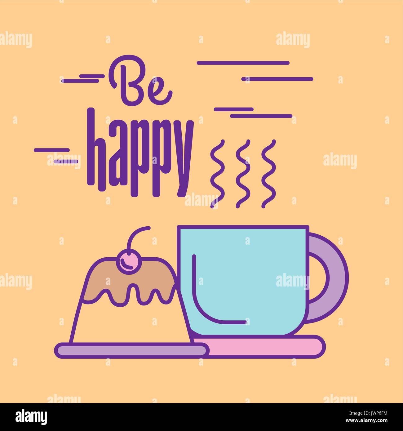 be happy food Stock Vector Image & Art - Alamy