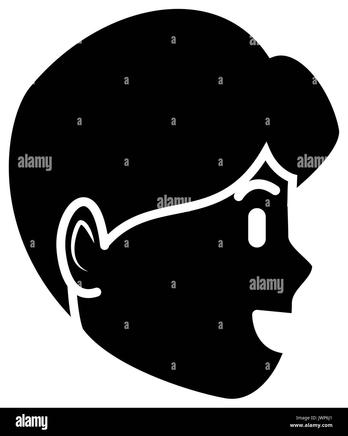 Man profile cartoon icon vector illustration graphic design Stock ...