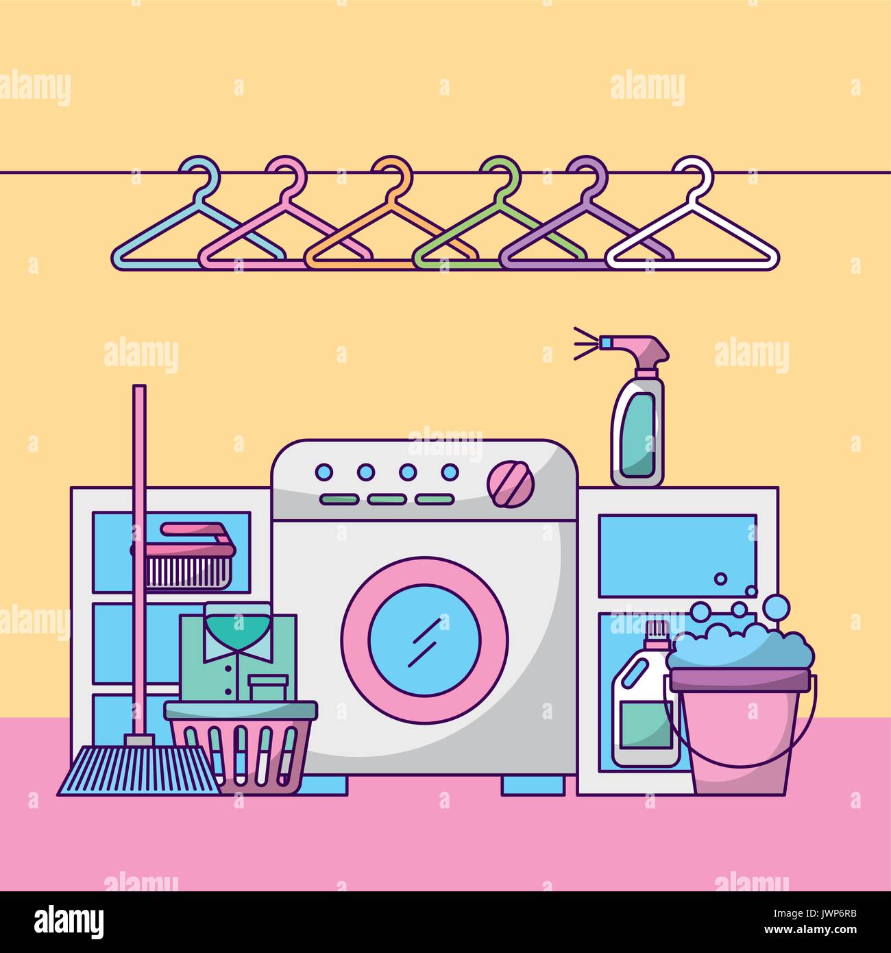 Laundry work clothes Stock Vector Image & Art - Alamy