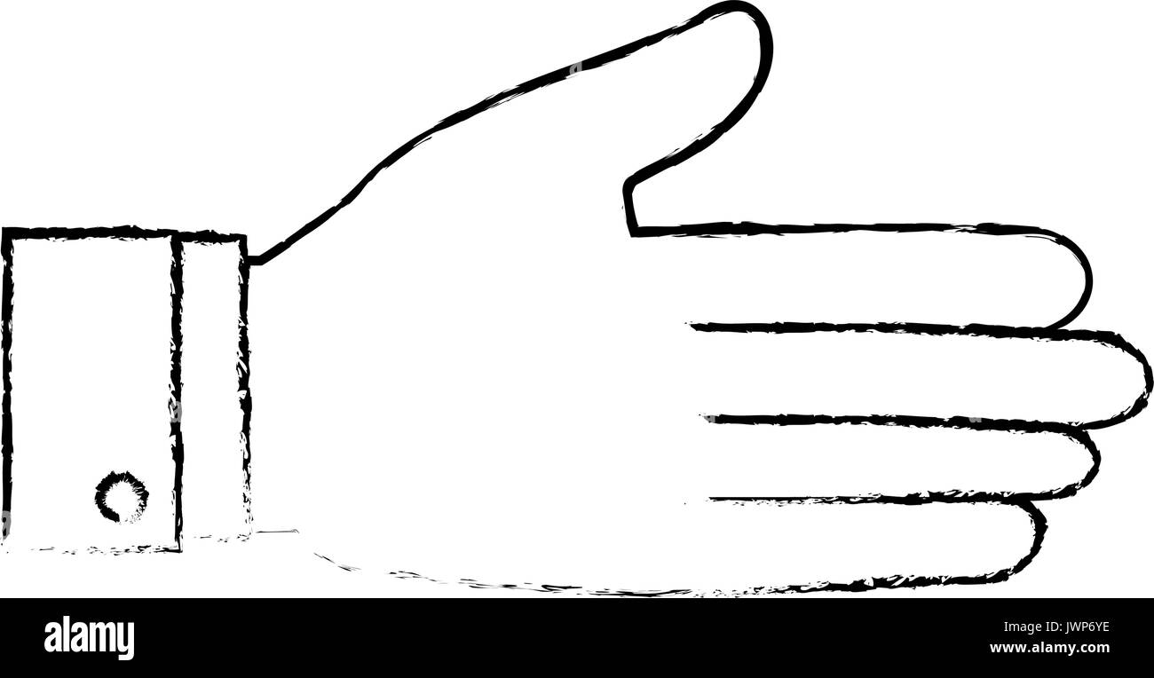 human hand icon over white background vector illustration Stock Vector ...