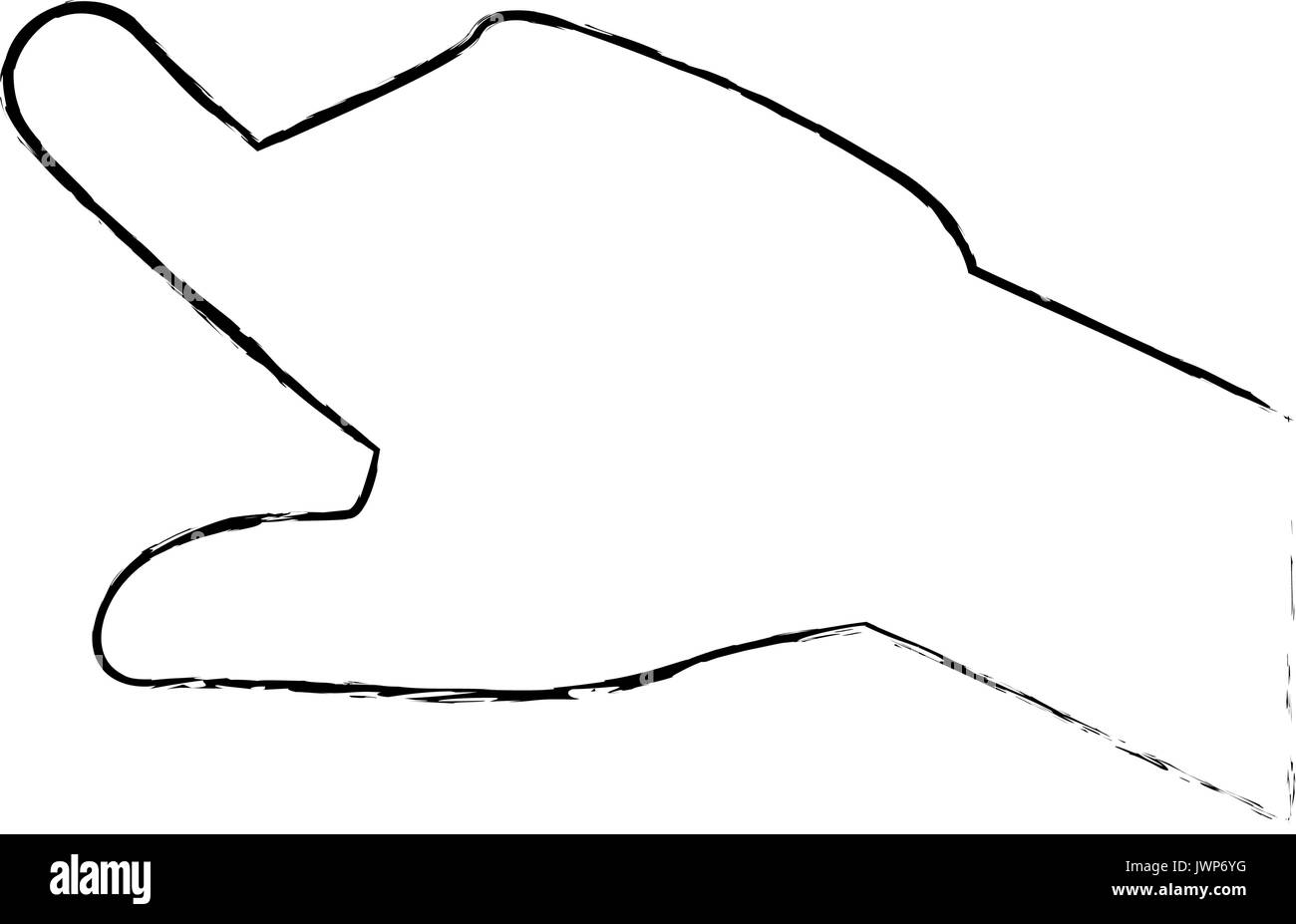 human hand pointing icon over white background vector illustration ...