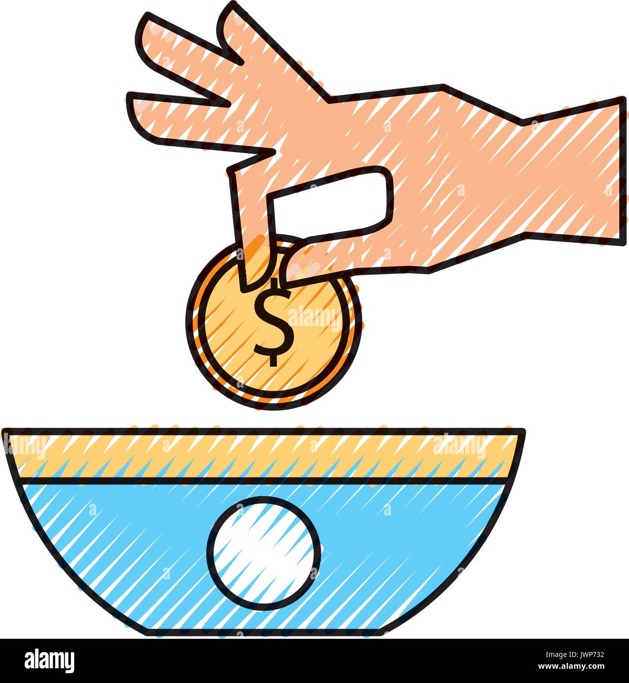 Money dish Stock Vector Images - Alamy