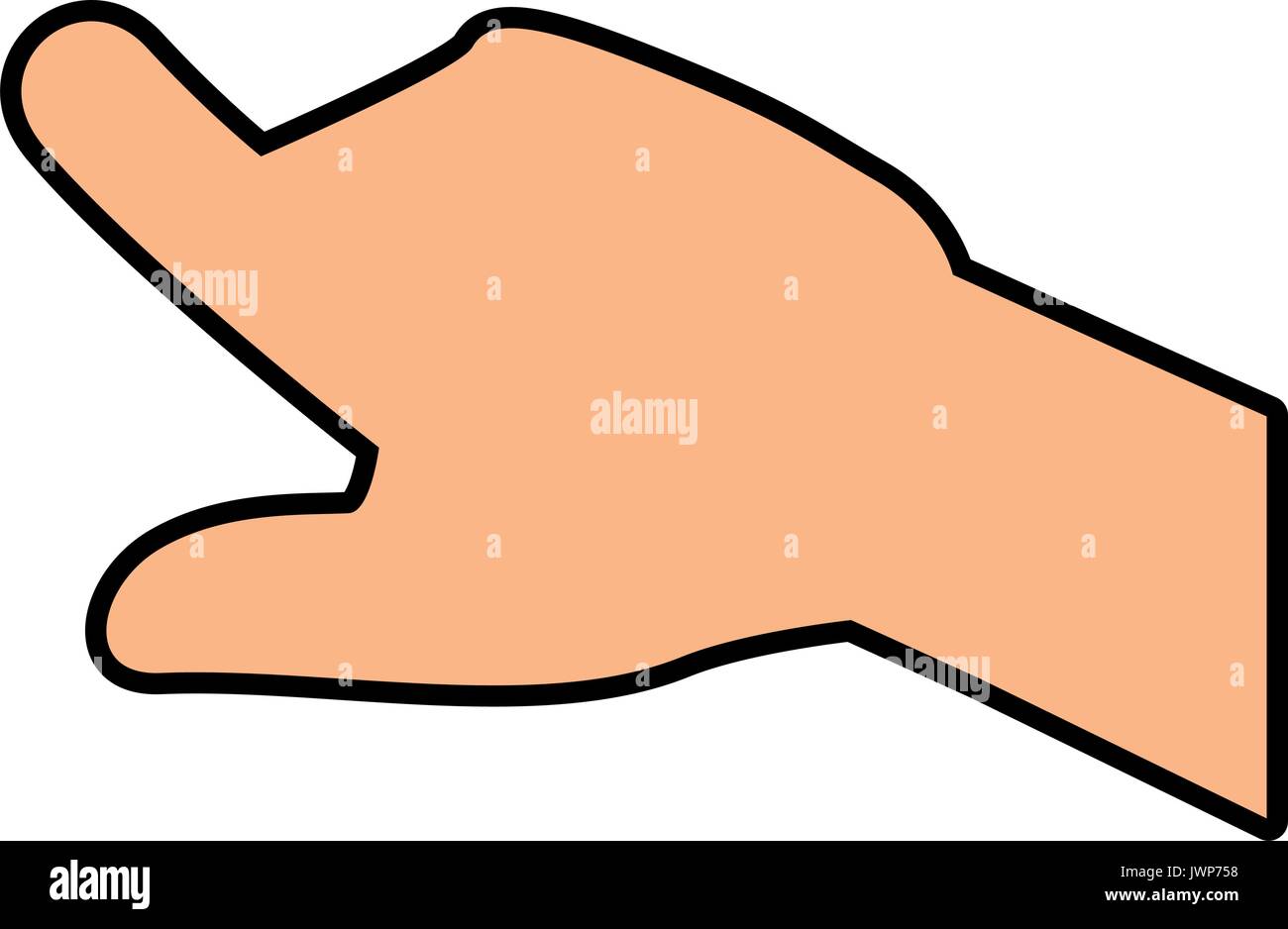 human hand pointing icon over white background colorful design vector ...