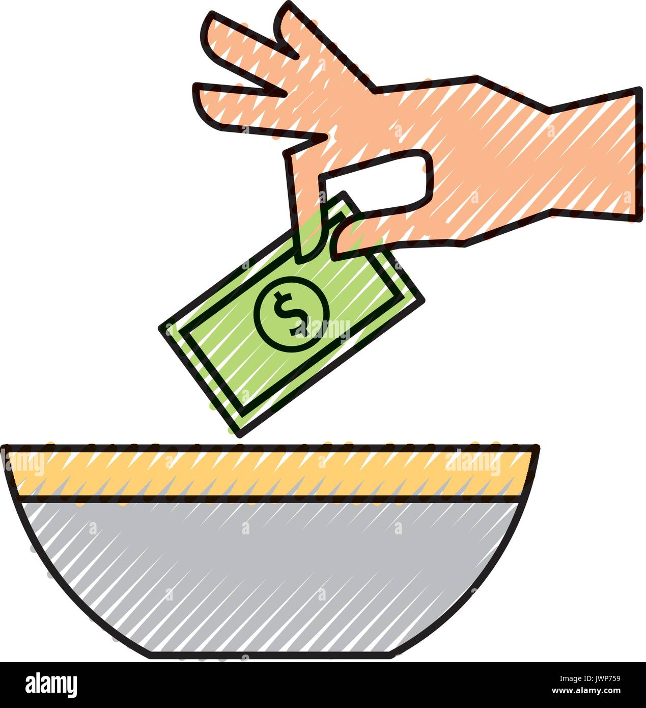 hand human with money Stock Vector Image & Art - Alamy