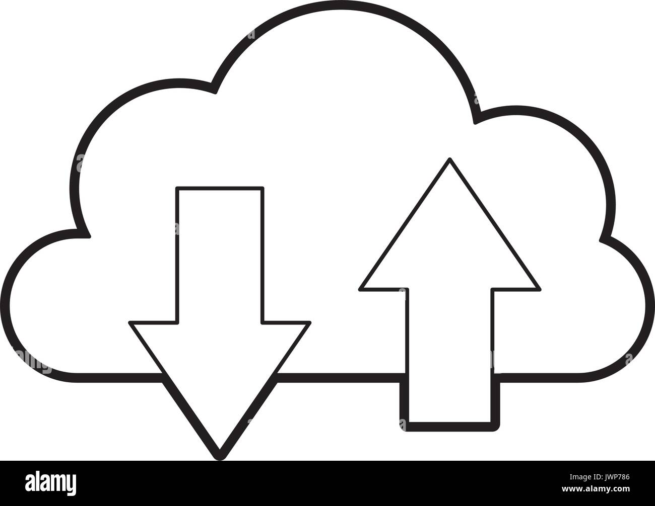 cloud computing with arrows Stock Vector Image & Art - Alamy