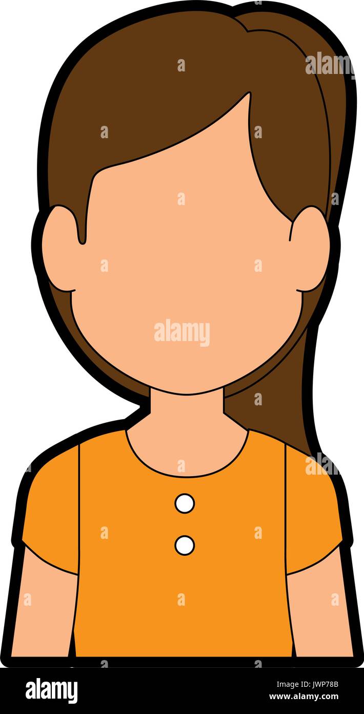 Woman profile cartoon icon vector illustration graphic design Stock ...