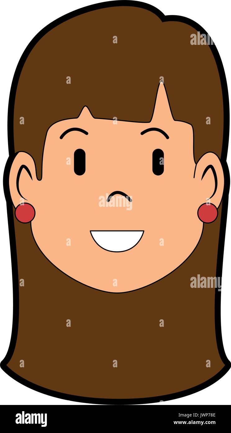 Woman profile cartoon icon vector illustration graphic design Stock ...