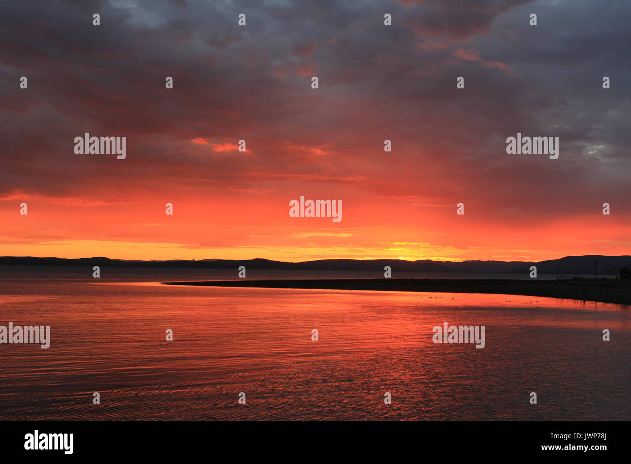sunset in largs scotland Stock Photo - Alamy
