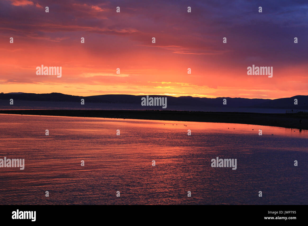 sunset in largs scotland Stock Photo - Alamy