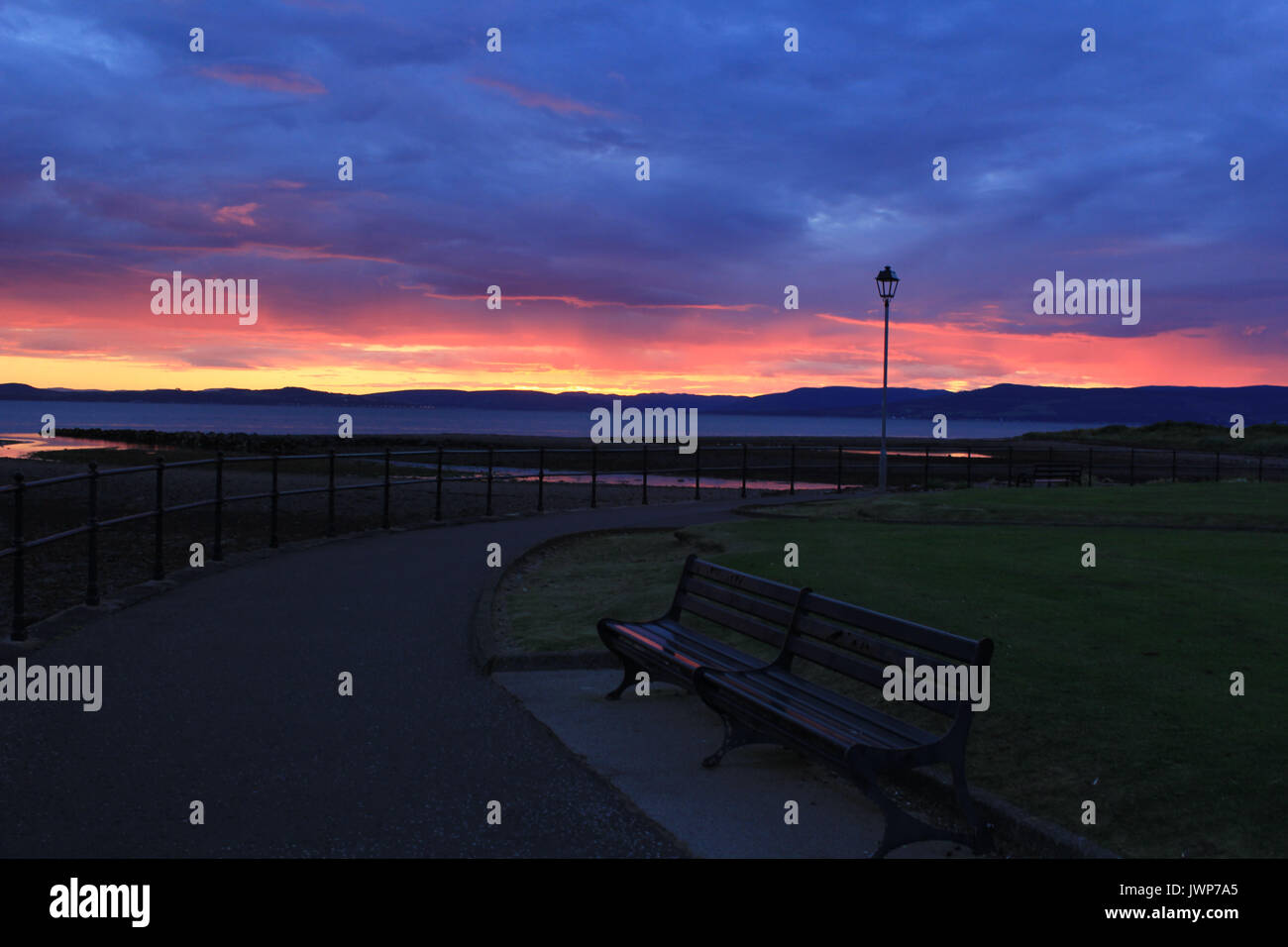 sunset in largs scotland Stock Photo - Alamy
