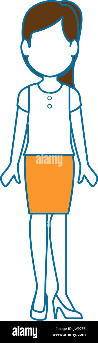 Woman profile cartoon icon vector illustration graphic design Stock ...