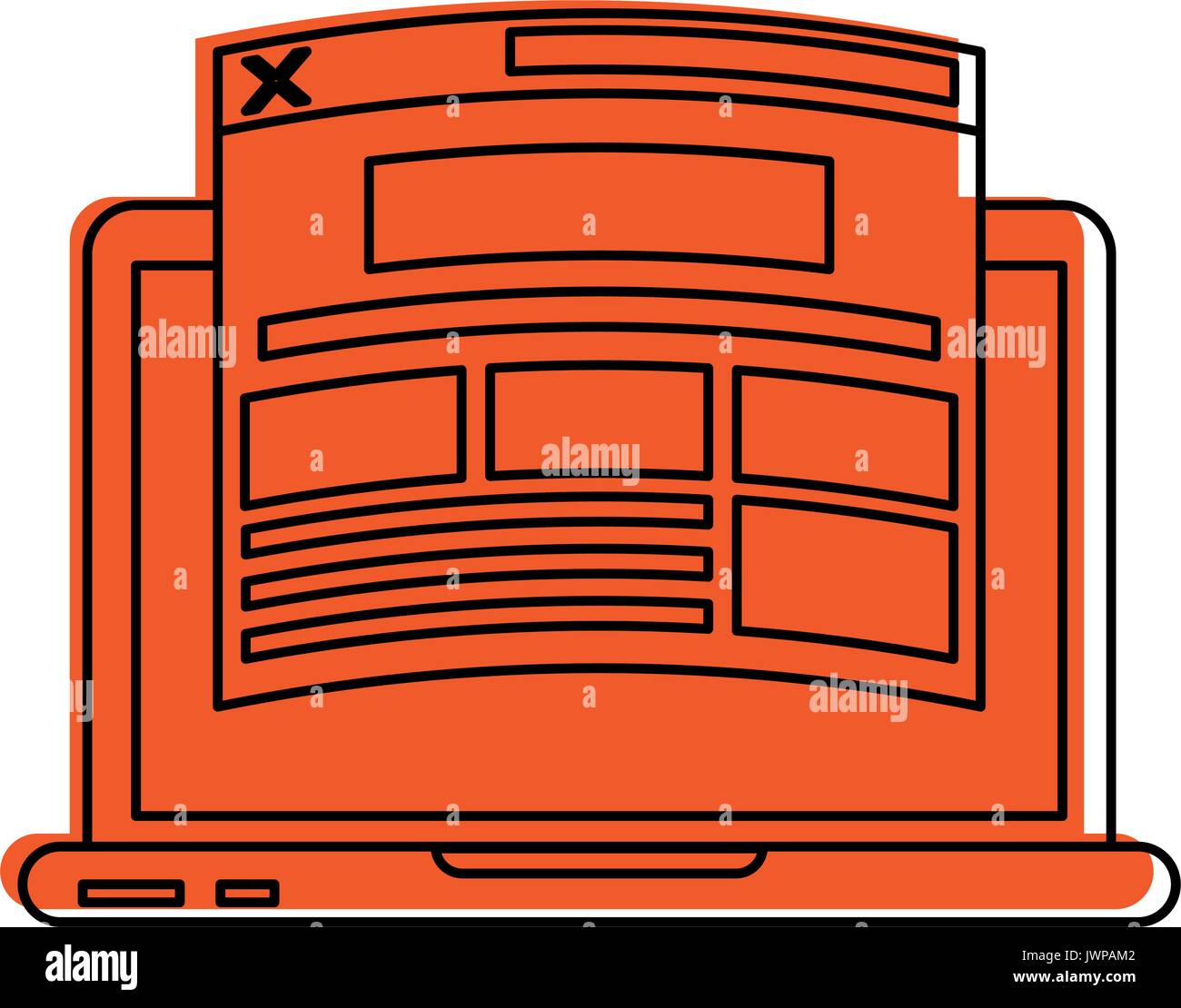 laptop with web page on screen icon image Stock Vector Image & Art - Alamy