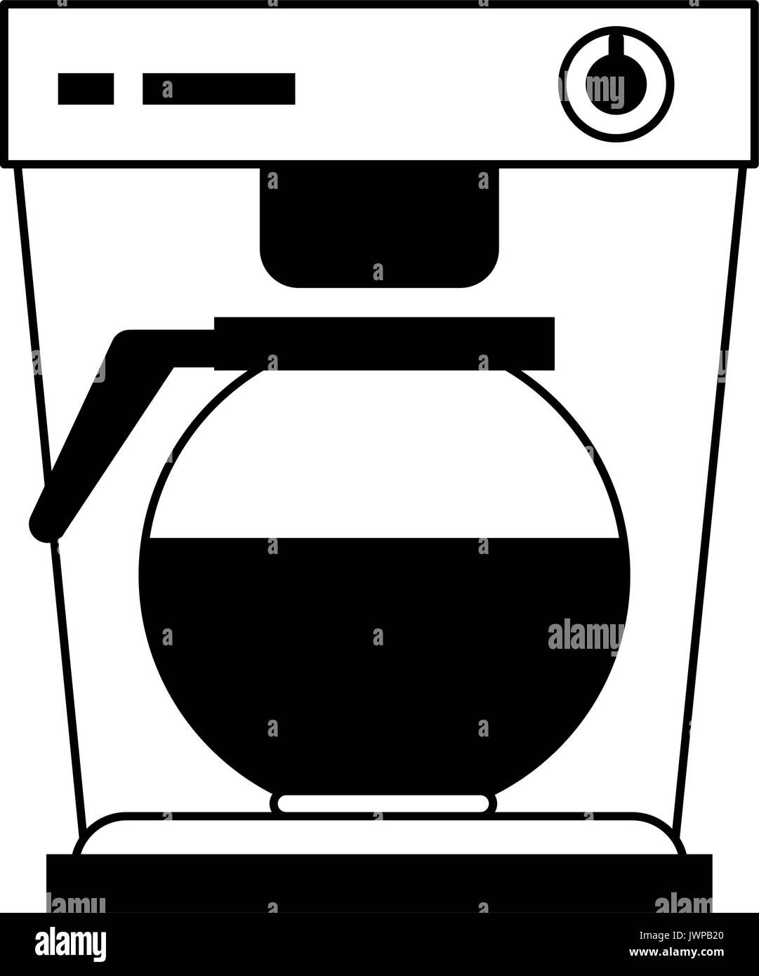 Espresso machine making coffee Black and White Stock Photos & Images ...