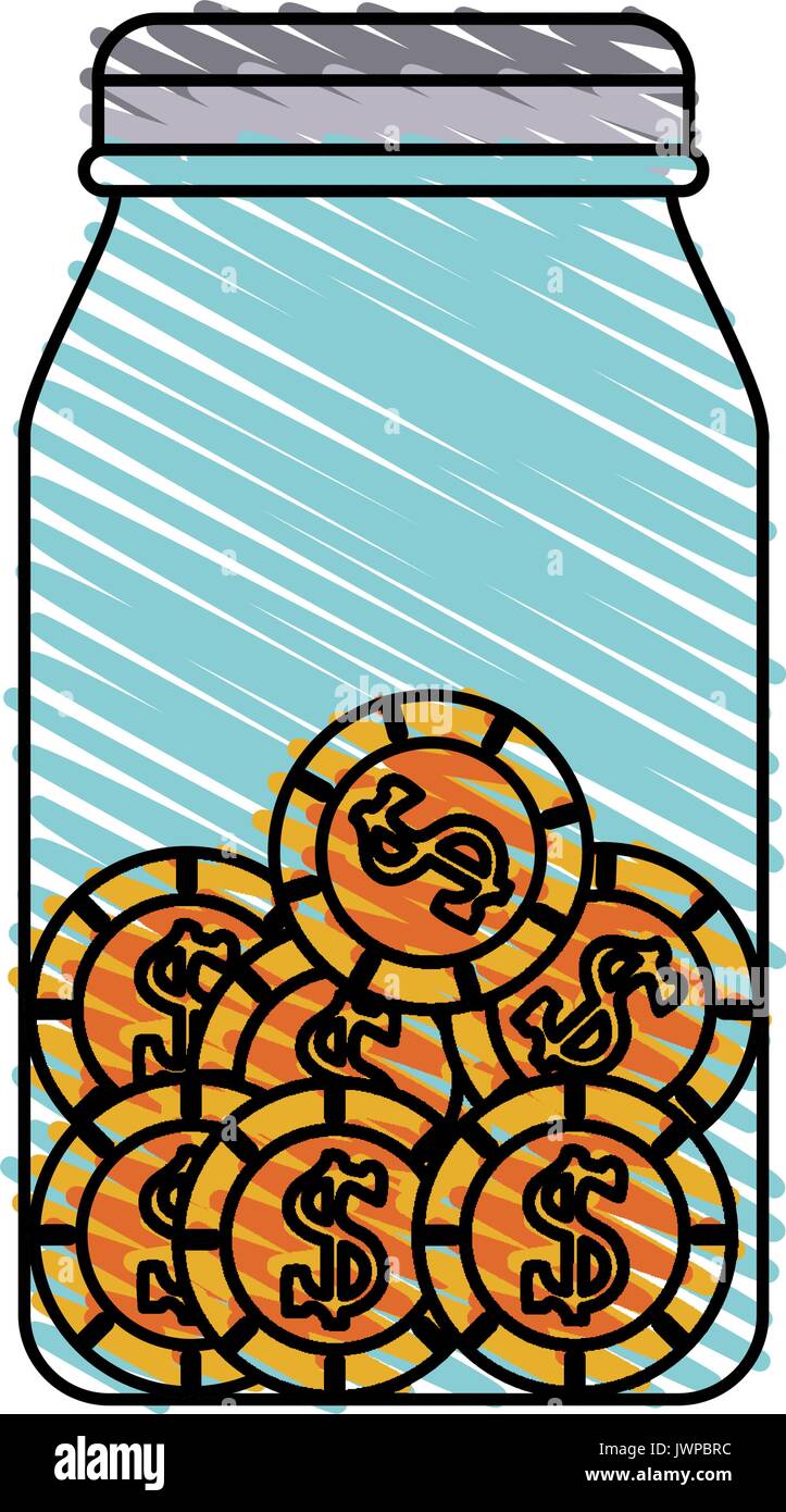 Savings jar Stock Vector Images - Alamy