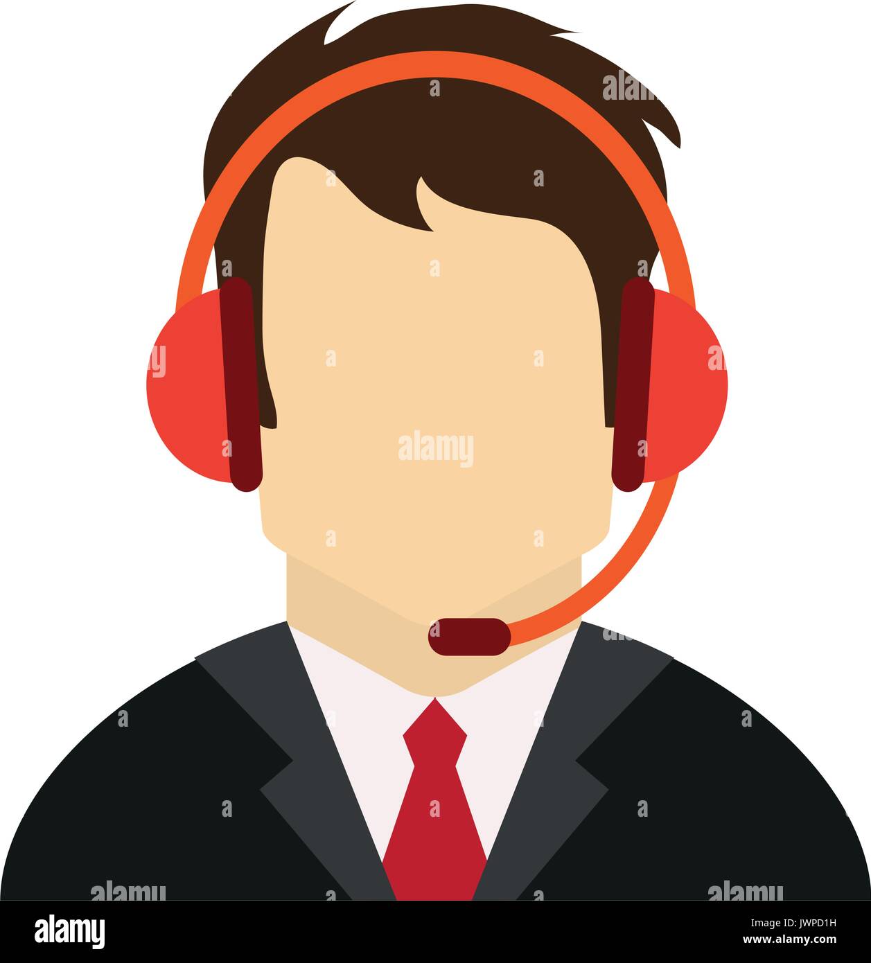 call center customer service assistant avatar icon image Stock Vector ...